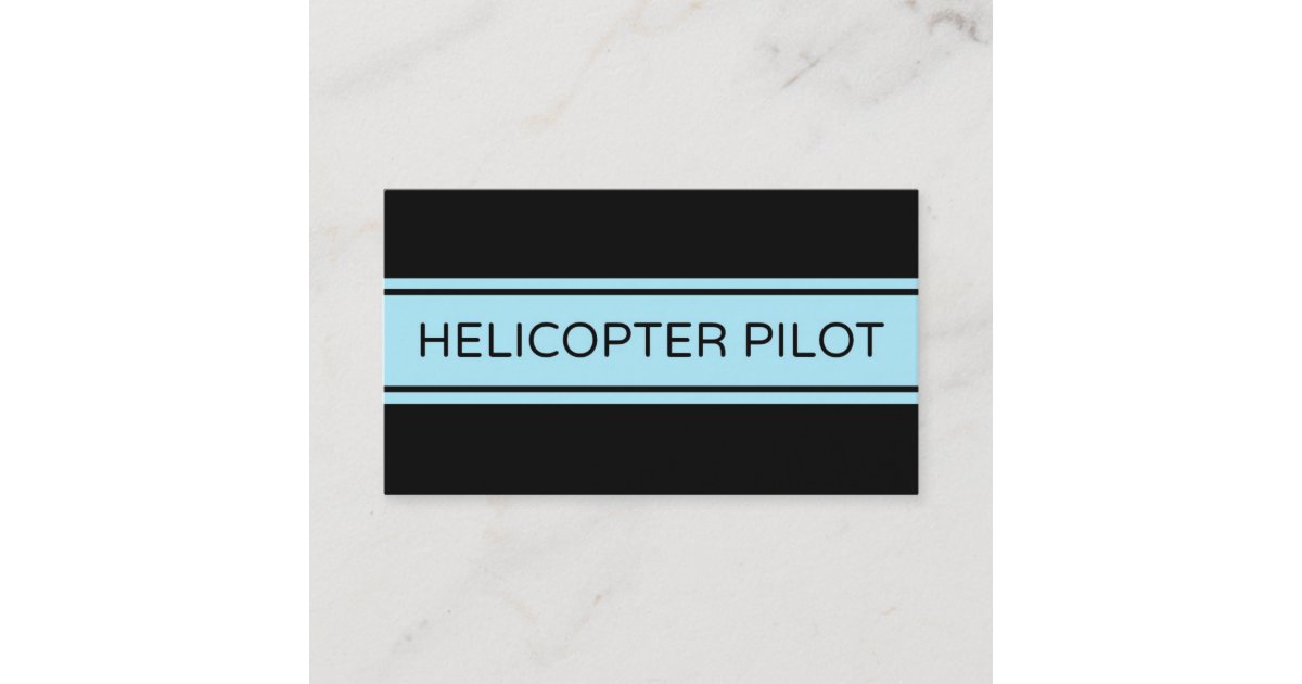 Helicopter Pilot Stripe Business Card | Zazzle