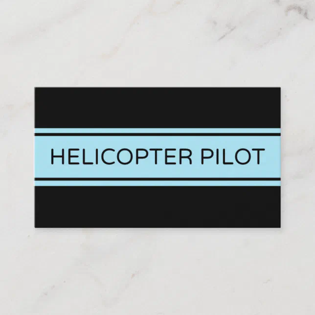 Helicopter Pilot Stripe Business Card | Zazzle