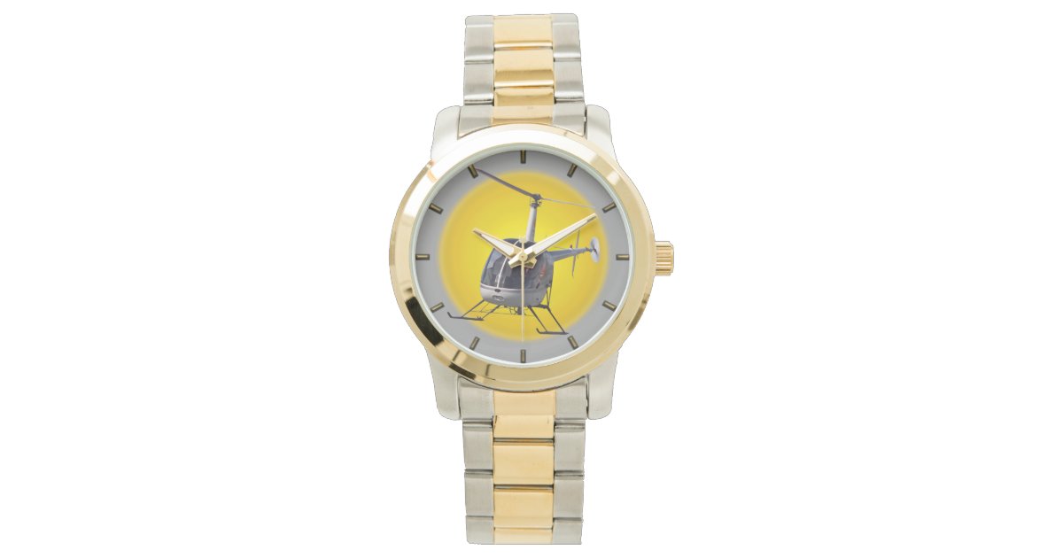 Helicopter Watch Cool Flying Helicopter Wristwatch | Zazzle