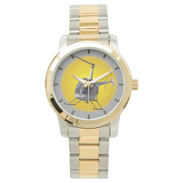 Helicopter Watch Cool Flying Helicopter Wristwatch | Zazzle