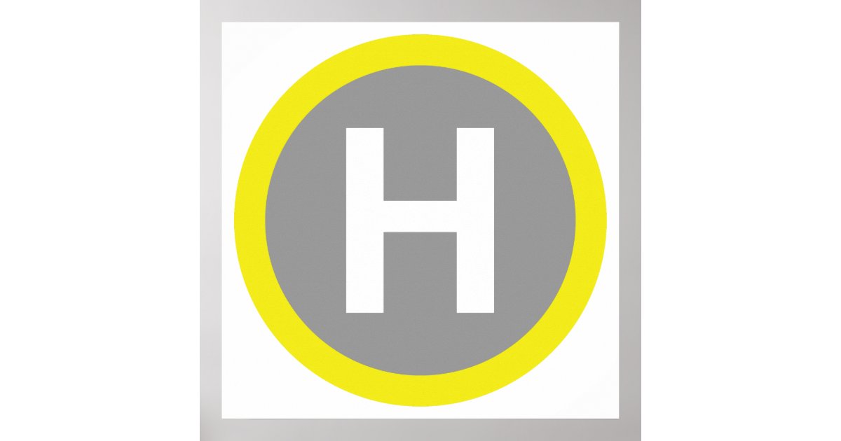 Helipad Sign | Zazzle