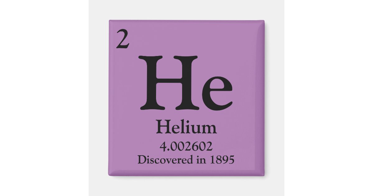 Helium Periodic Table Magnet | Zazzle