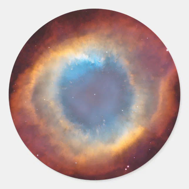 Helix Nebula by Hubble Classic Round Sticker | Zazzle