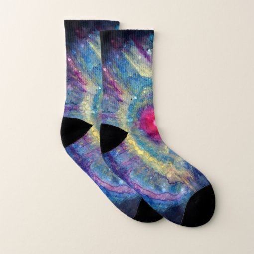 Helix Nebula outer space socks | Zazzle