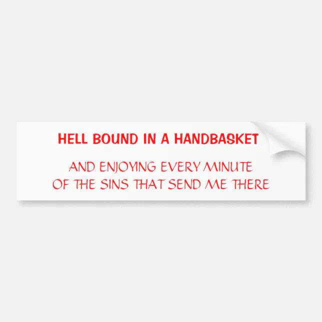 Hell Bumper Sticker | Zazzle