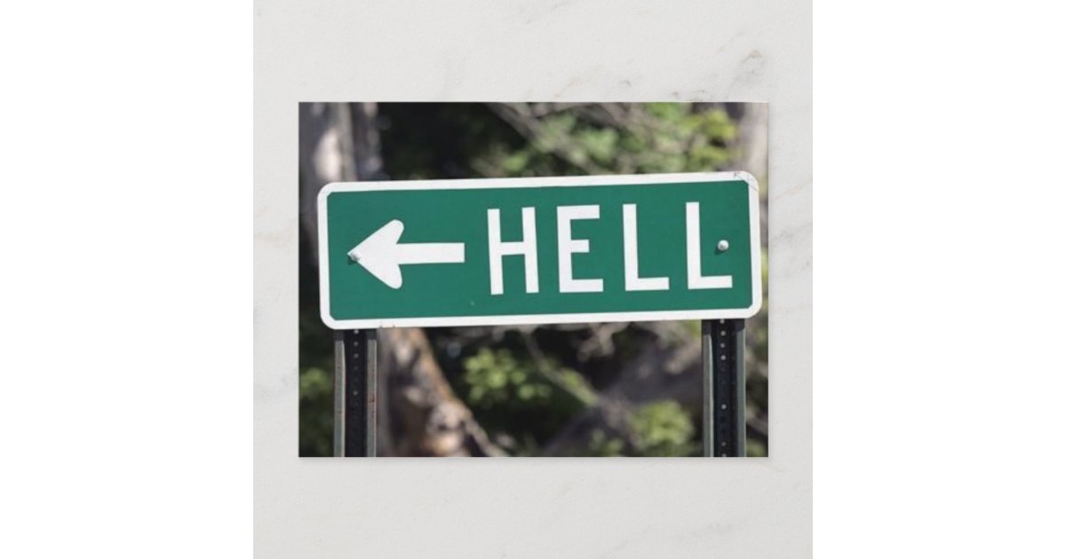 hell postcard | Zazzle