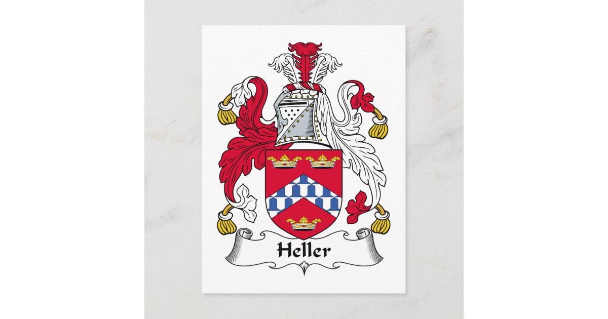 Heller Family Crest Postcard | Zazzle