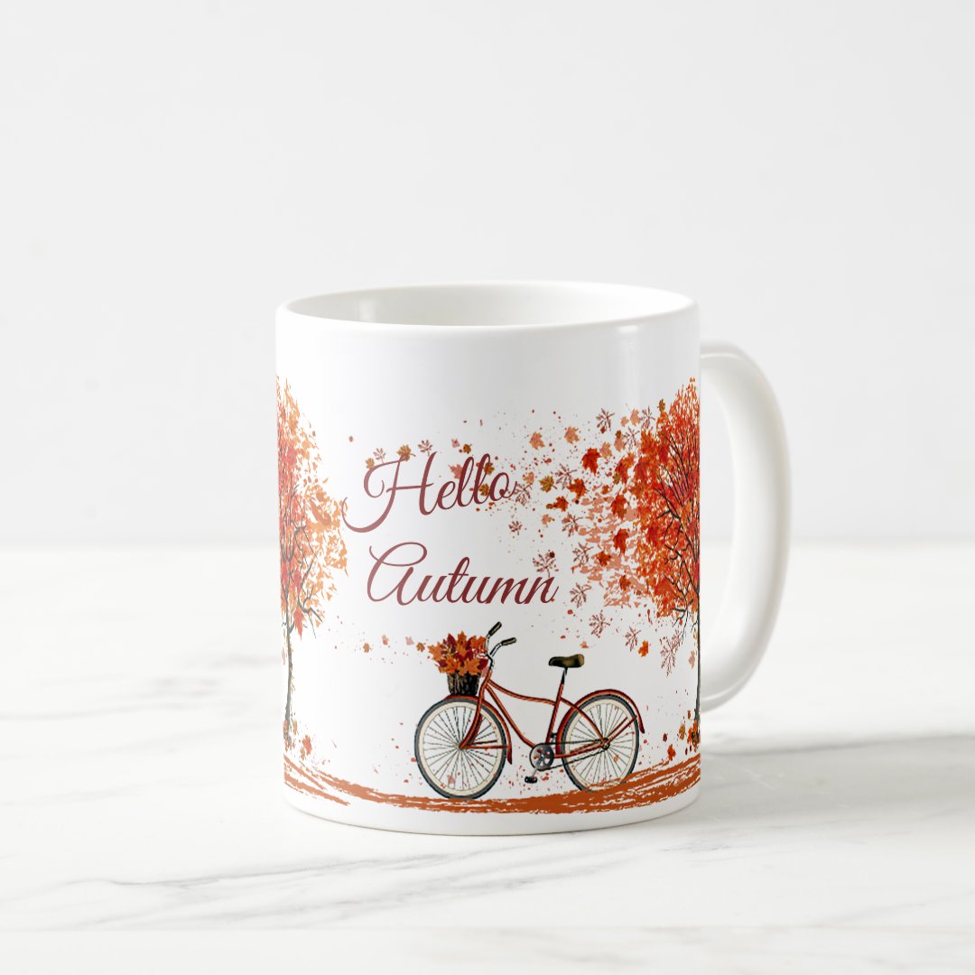 "Hello Autumn" coffee mug | Zazzle