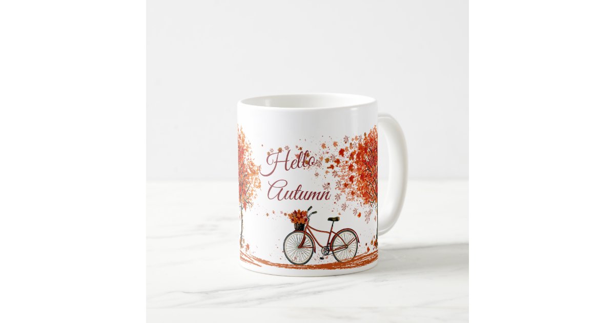 "Hello Autumn" coffee mug | Zazzle