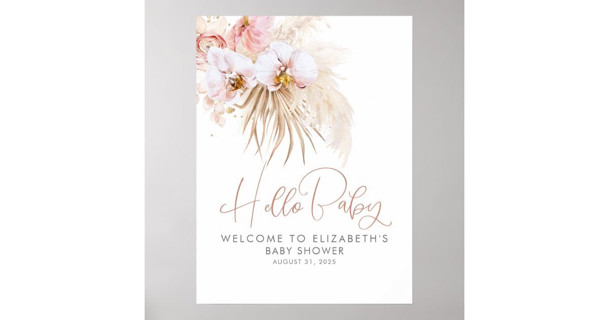 Hello Baby - Baby Shower Welcome Sign | Zazzle