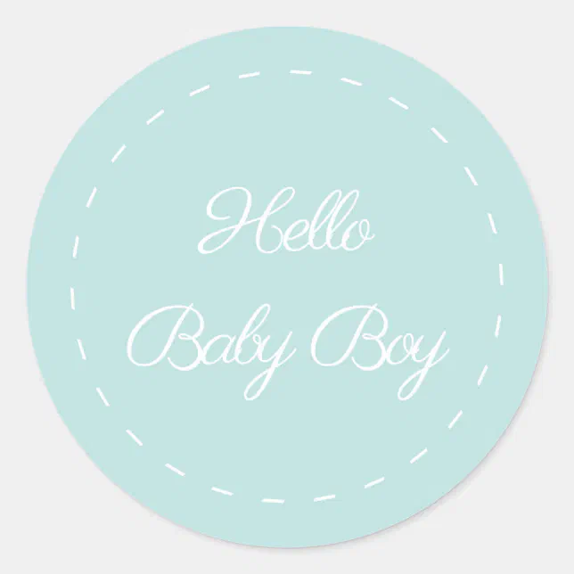 Hello Baby Boy Classic Round Sticker | Zazzle