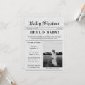 Hello Baby Newspaper Photo Baby Shower Invitation | Zazzle