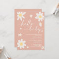 Hello Baby Pink Daisy Baby Shower Invitation | Zazzle