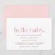 Hello Baby | Simple Heart Pink Girl Baby Shower Invitation | Zazzle