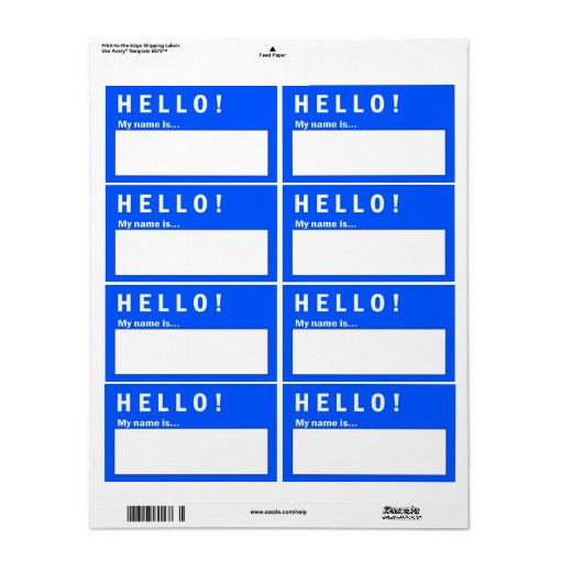 Hello Badge Name Badge Labels | Zazzle