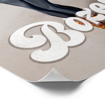 "Hello Beautiful Bozeman" Retro Pinup Ski Art Poster | Zazzle