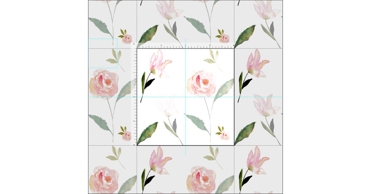 Hello Beautiful Watercolor Floral Fabric | Zazzle