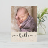 Hello Birth Announcement | Zazzle