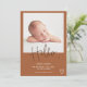 Hello boho script heart photo cute baby birth announcement | Zazzle