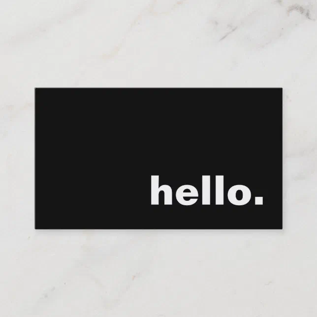 hello. business card | Zazzle