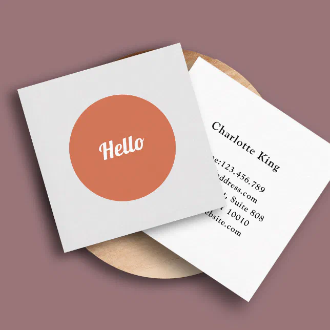 "Hello!" business card | Zazzle