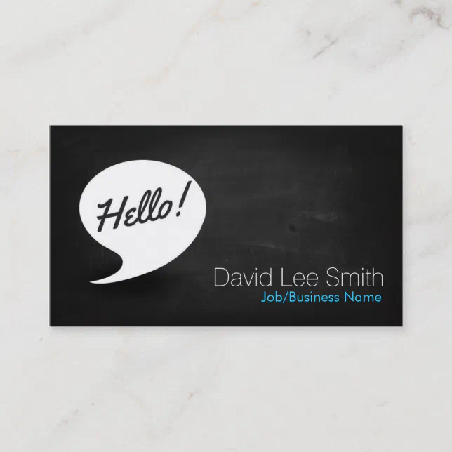 Hello Business Card | Zazzle