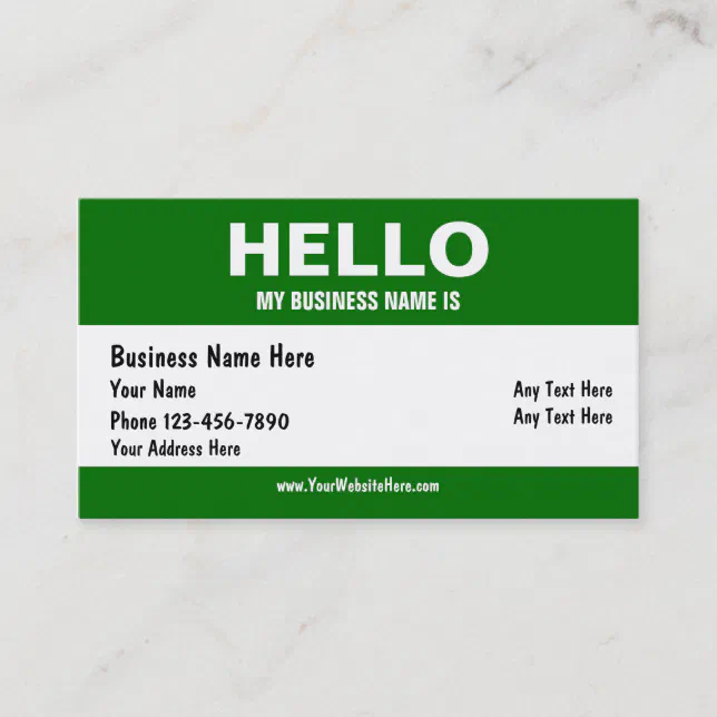 Hello Business Cards | Zazzle