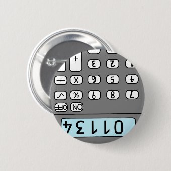 hello calculator pinback button | Zazzle