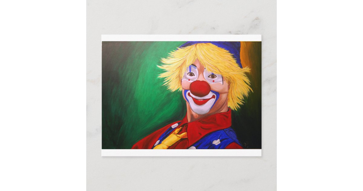 Hello Clown Postcard | Zazzle