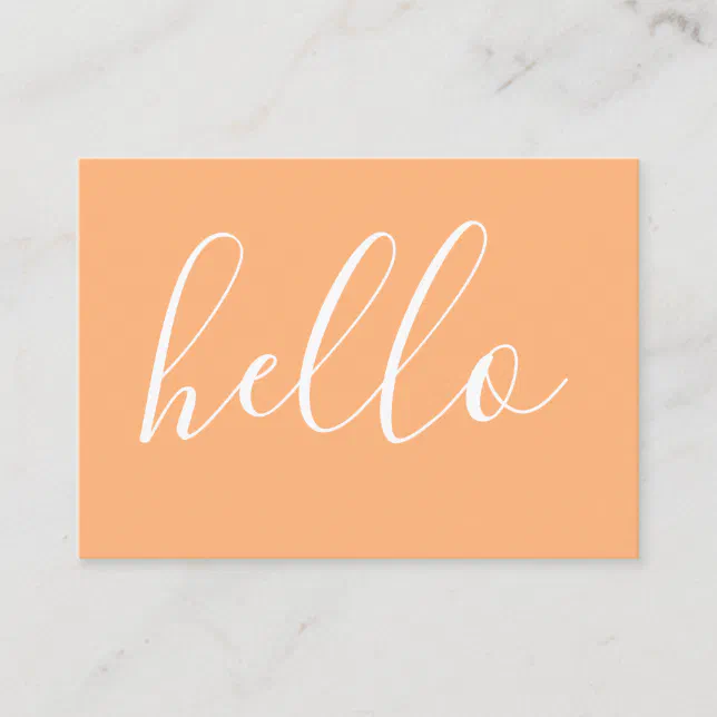HELLO comment card | Zazzle