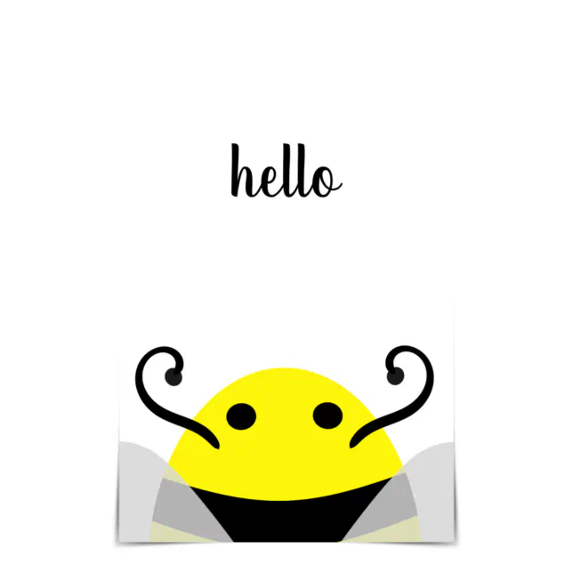 "Hello" Cute Bee Card for Any Time | Zazzle