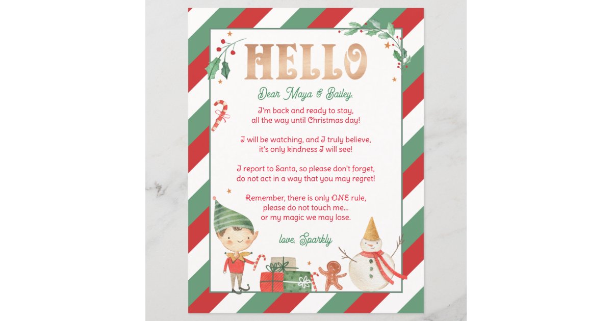 Hello Elf Welcome Elf North Pole Magical | Zazzle