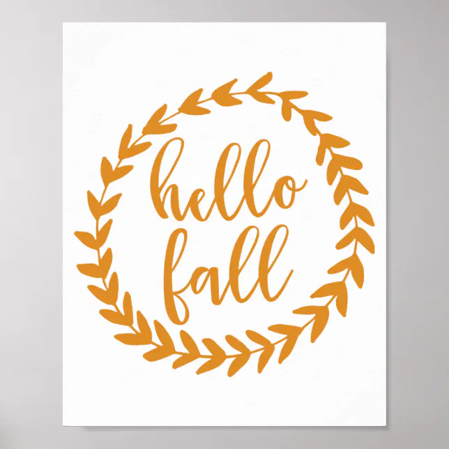 Hello Fall | Art Print | Zazzle