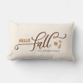 Hello Fall Personalized Lumbar Pillow | Zazzle