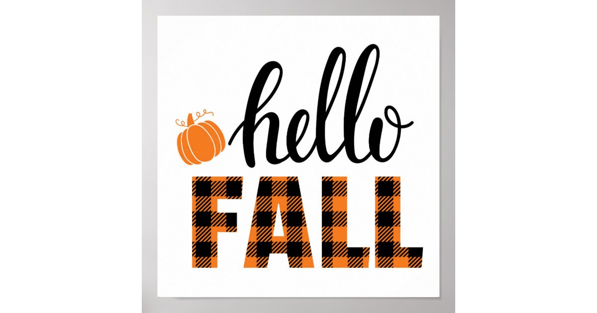 Hello Fall Poster | Zazzle