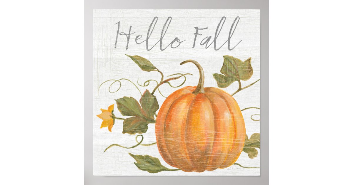 Hello Fall Poster | Zazzle