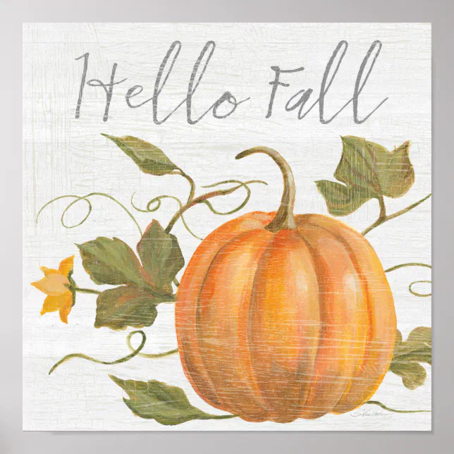 Hello Fall Poster | Zazzle