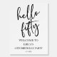 Hello Fifty 50th Birthday Party Welcome Sign | Zazzle