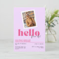 "Hello, four-oh!" 40th birthday purple Invitation | Zazzle