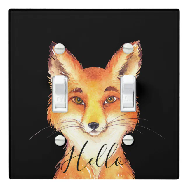 Hello Fox Light Switch Cover | Zazzle