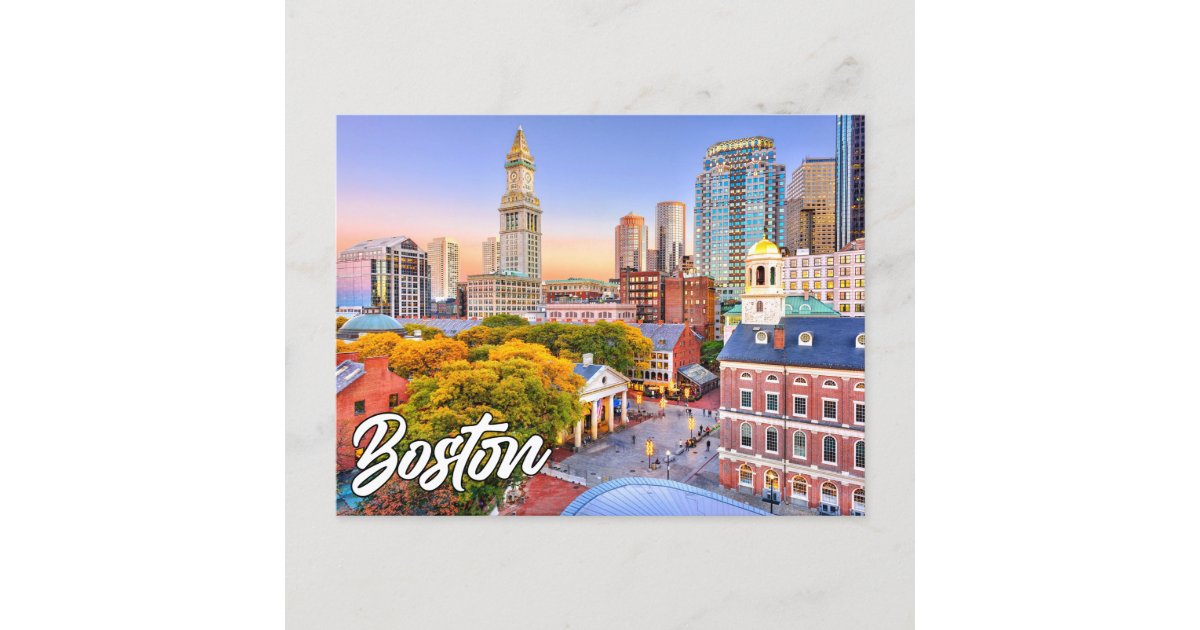 Hello From Boston, Massachusetts, United States Postcard | Zazzle