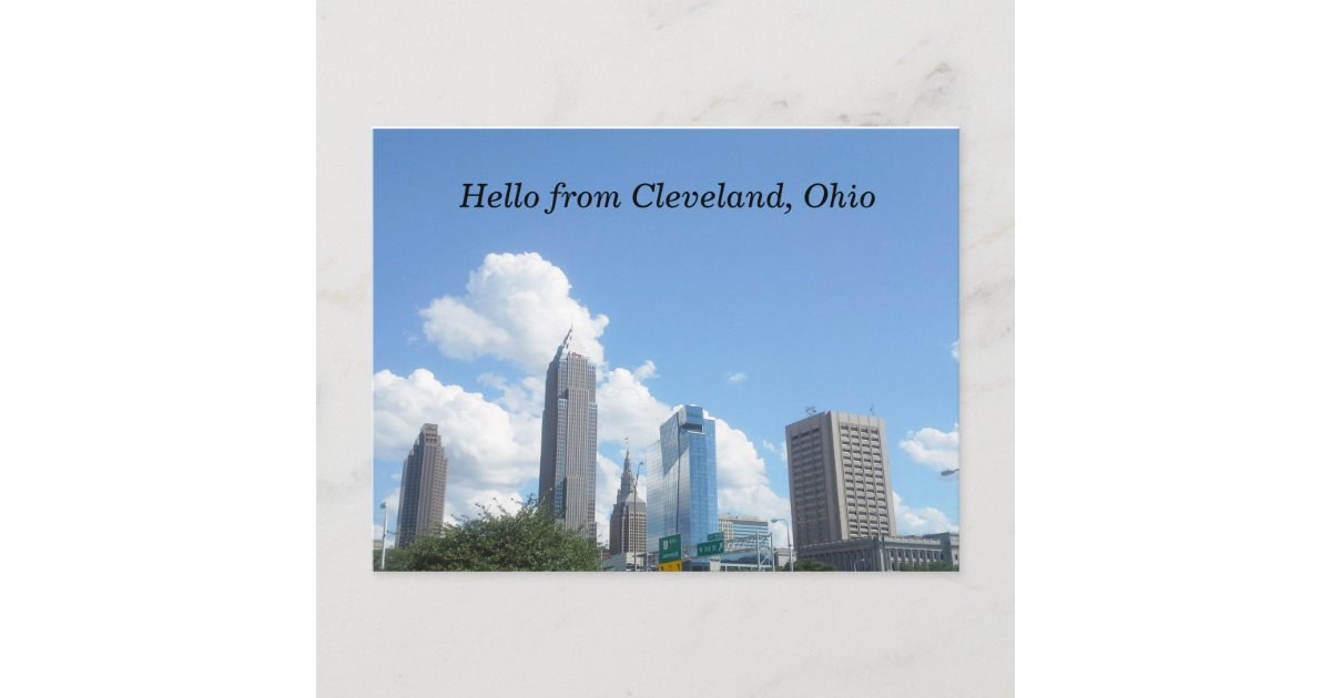 HELLO FROM CLEVELAND OHIO postcard | Zazzle