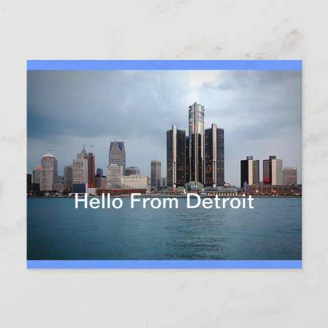 Hello From Detroit, Michigan Postcard | Zazzle