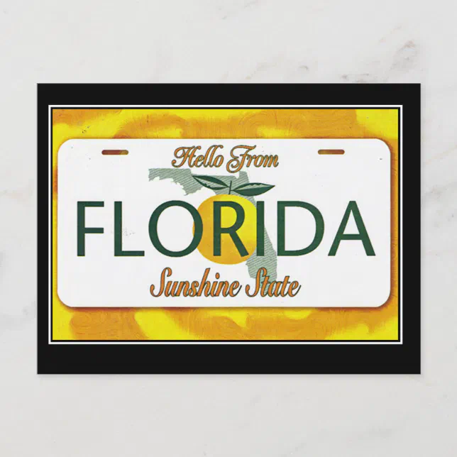 Hello From Florida Vintage Travel Postcard | Zazzle