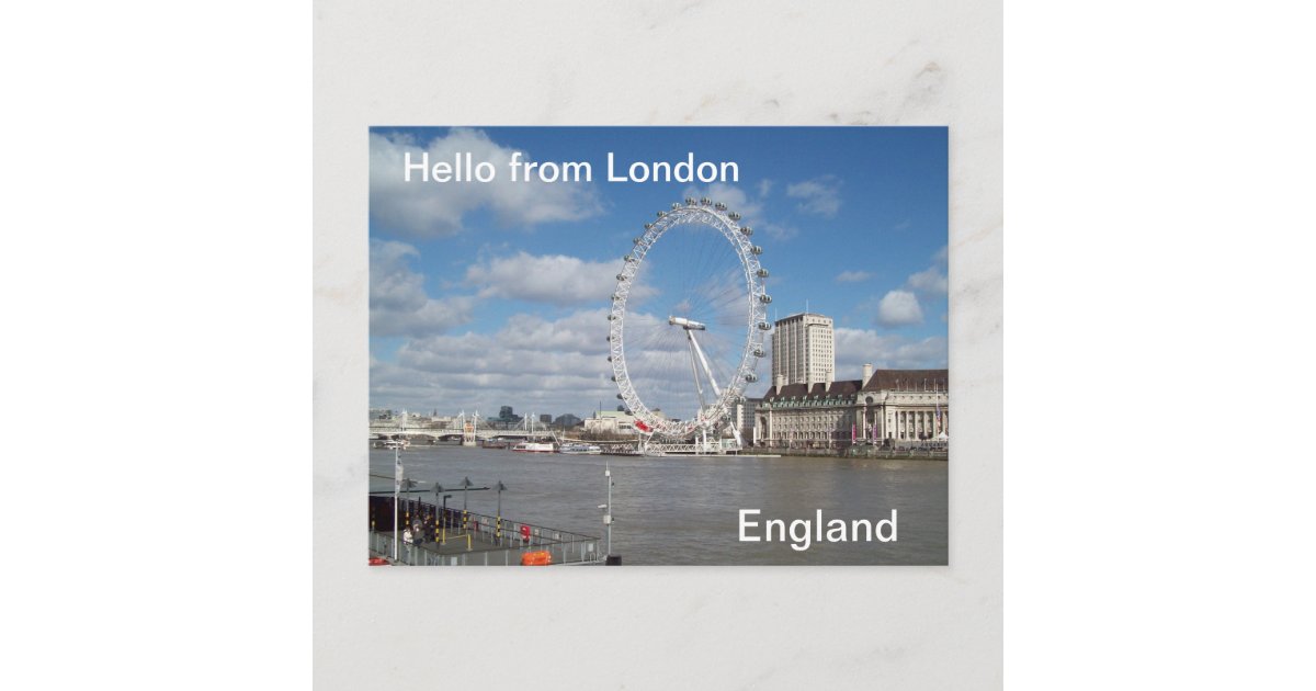 Hello from London Postcard | Zazzle