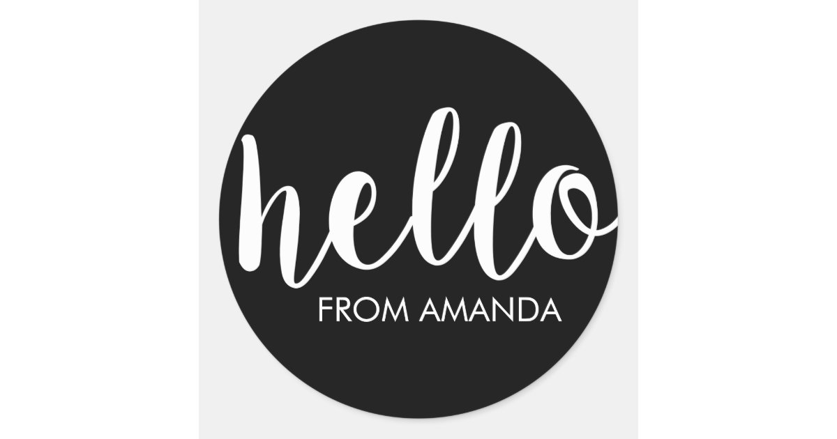 Hello From Me to You Personalized Sticker | Zazzle