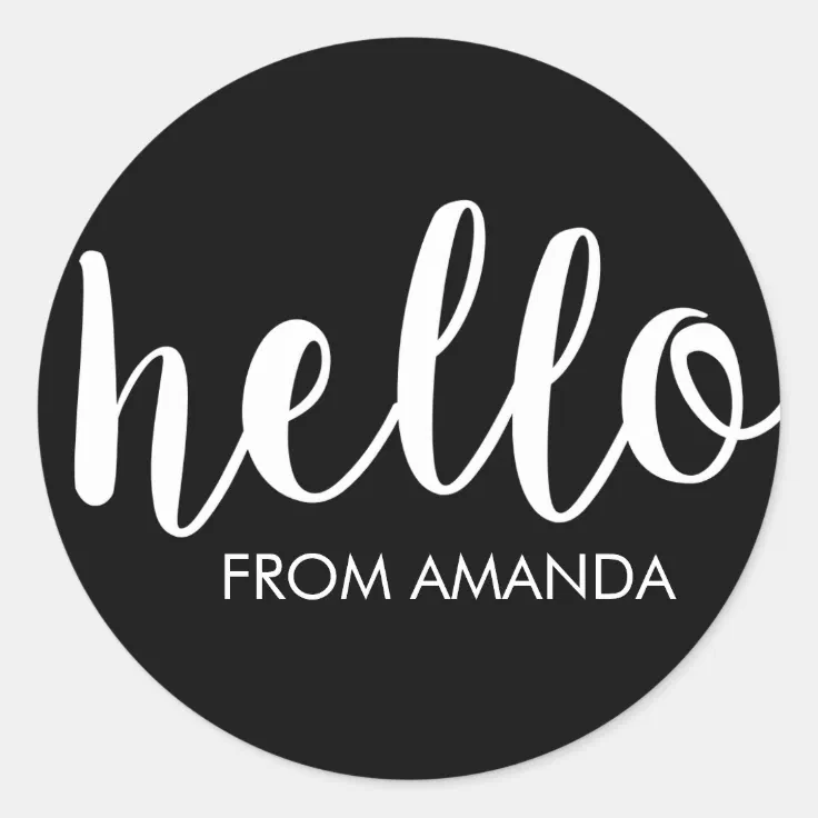Hello From Me to You Personalized Sticker | Zazzle