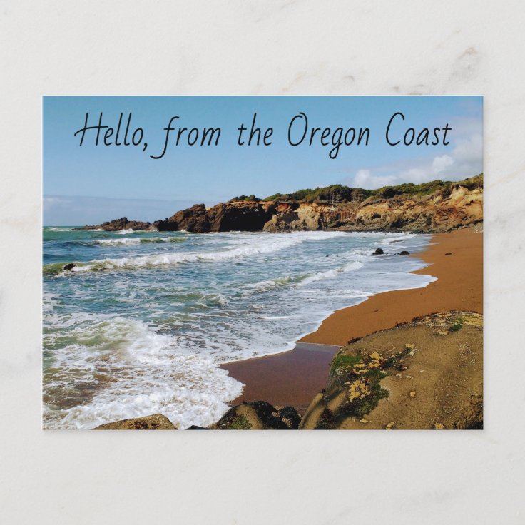 Hello, from the Oregon Coast Post card | Zazzle