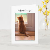 Hello God, it's me again kitten with inside verse Card | Zazzle
