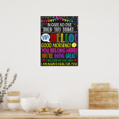 Hello Good Morning Motivational Classroom Poster | Zazzle